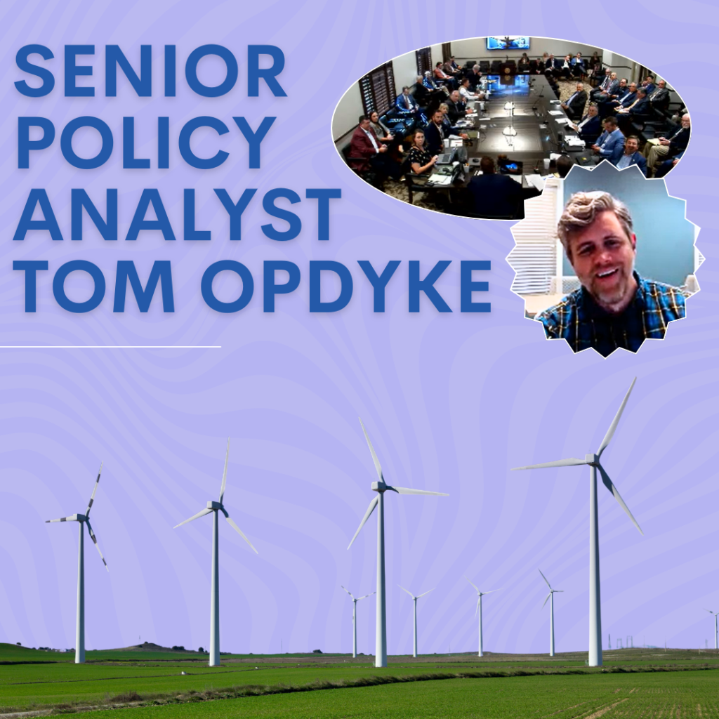 CSG South Senior Policy Analyst Tom Opdyke Spoke to Lawmakers on Wind ...